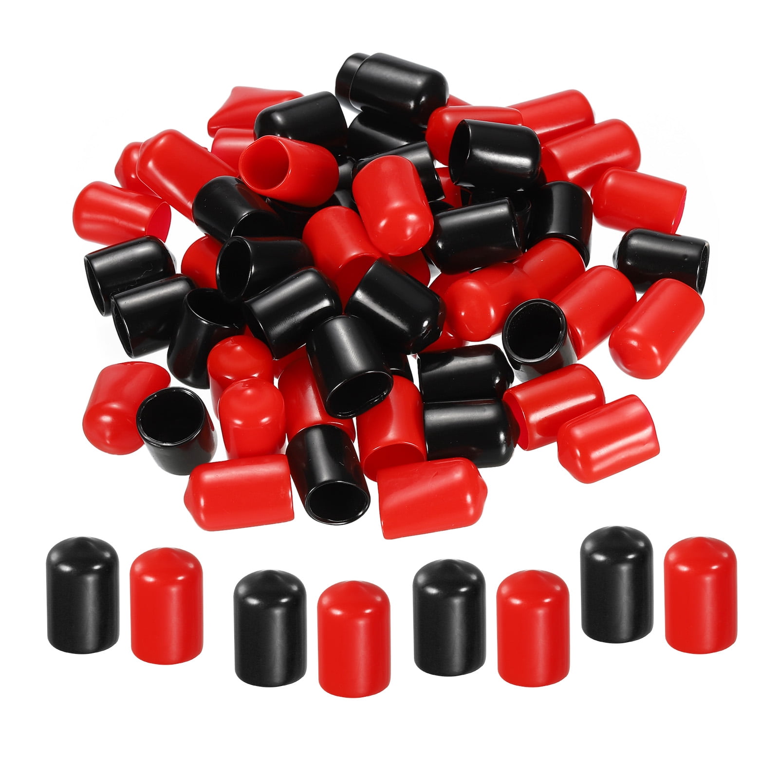 50pcs Rubber End Caps Cover Assortment 1/2 inch(13mm) Vinyl Screw ...