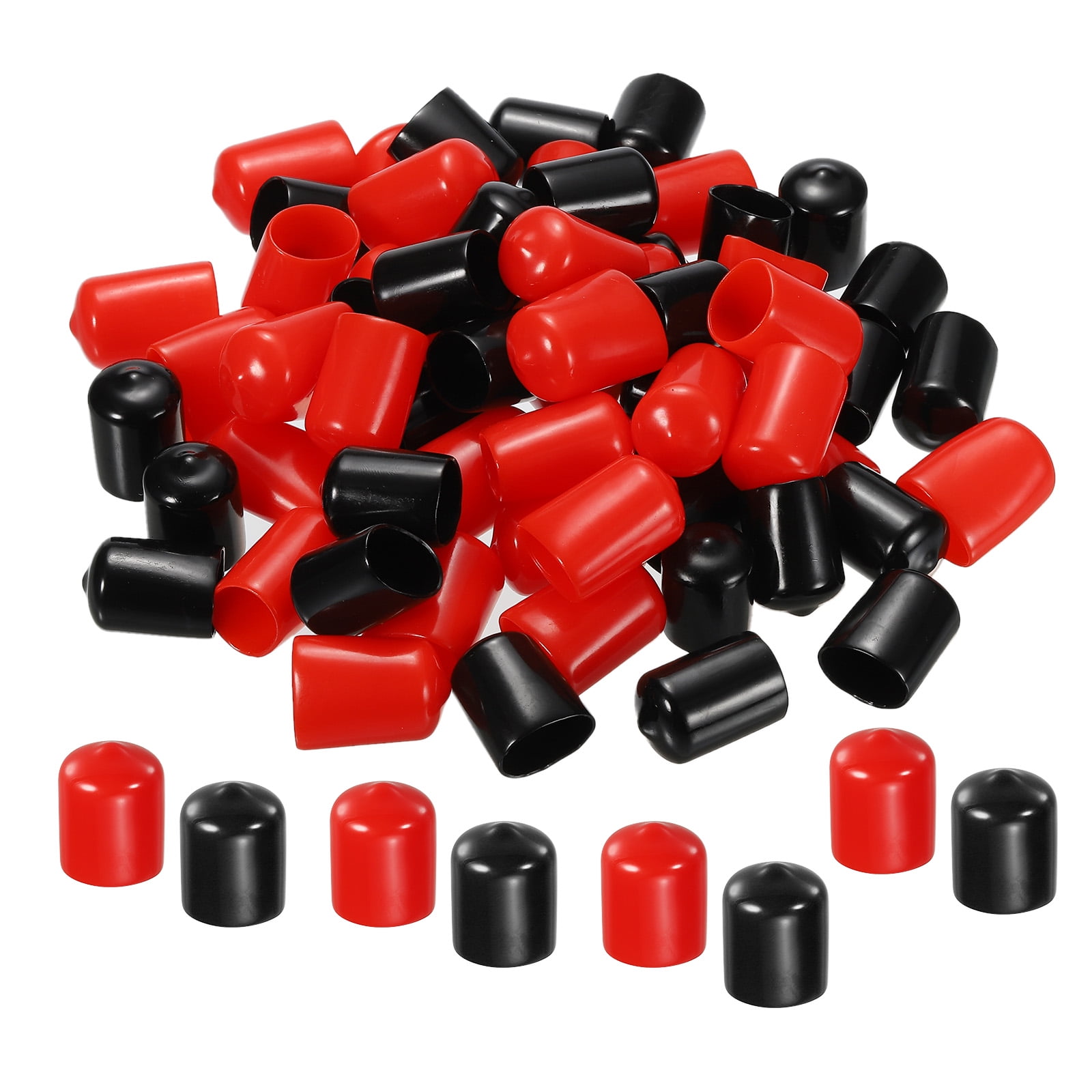 50pcs Rubber End Caps Cover Assortment 17mm Vinyl Screw Thread ...