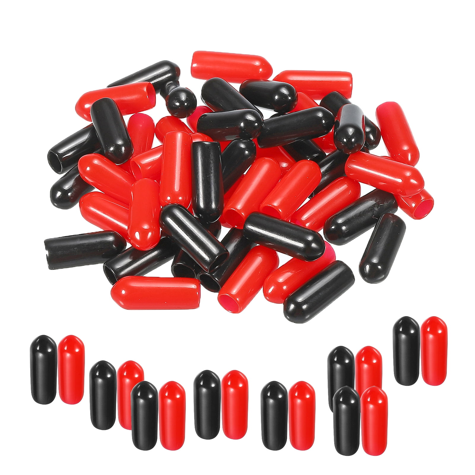 50pcs Rubber End Caps Cover Assortment 3/16 inch Screw Thread Protector ...