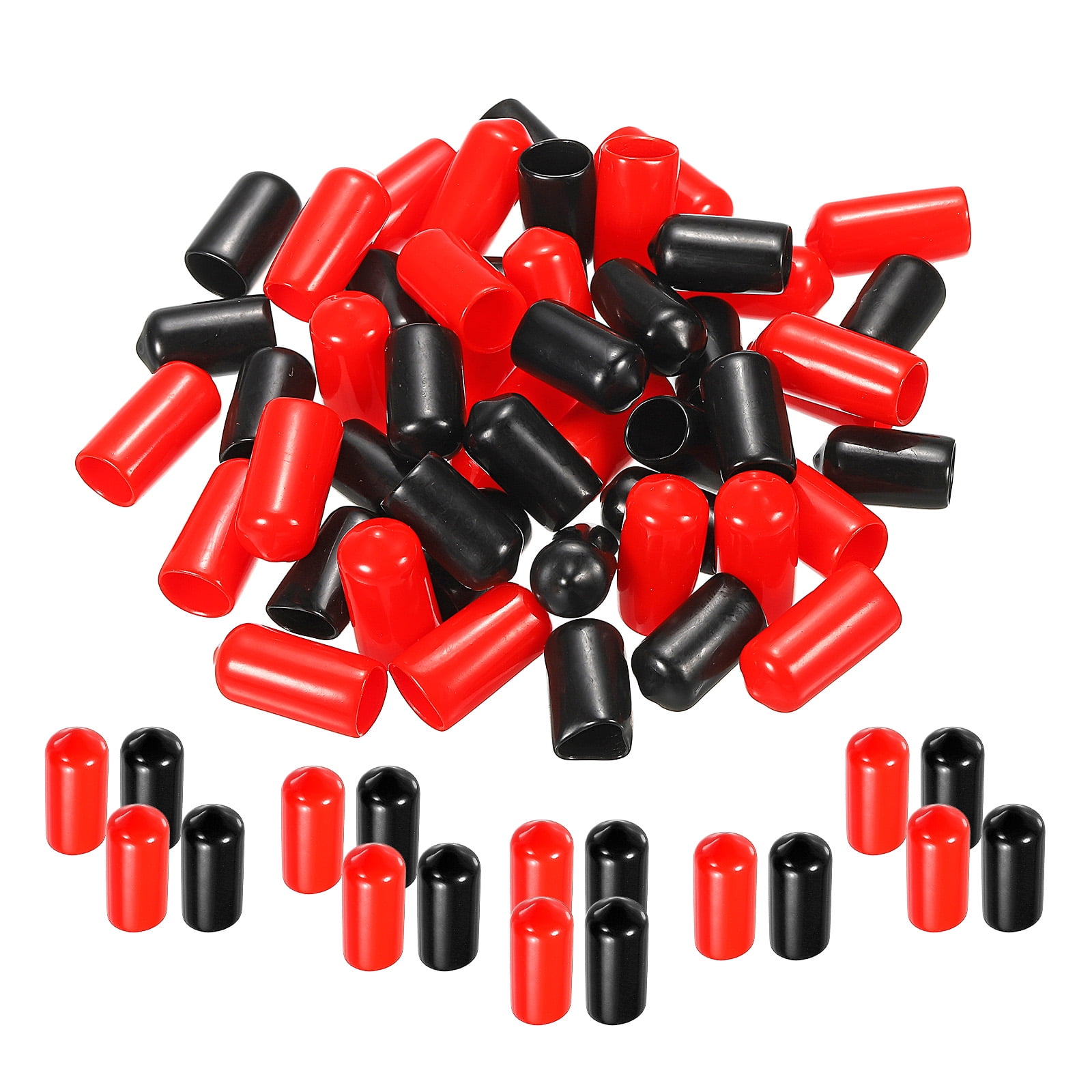 50pcs Rubber End Caps Cover Assortment 3/8 inch Screw Thread Protector ...