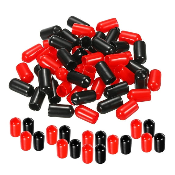 50pcs Rubber End Caps Cover Assortment 7.5mm Screw Thread Protector for ...