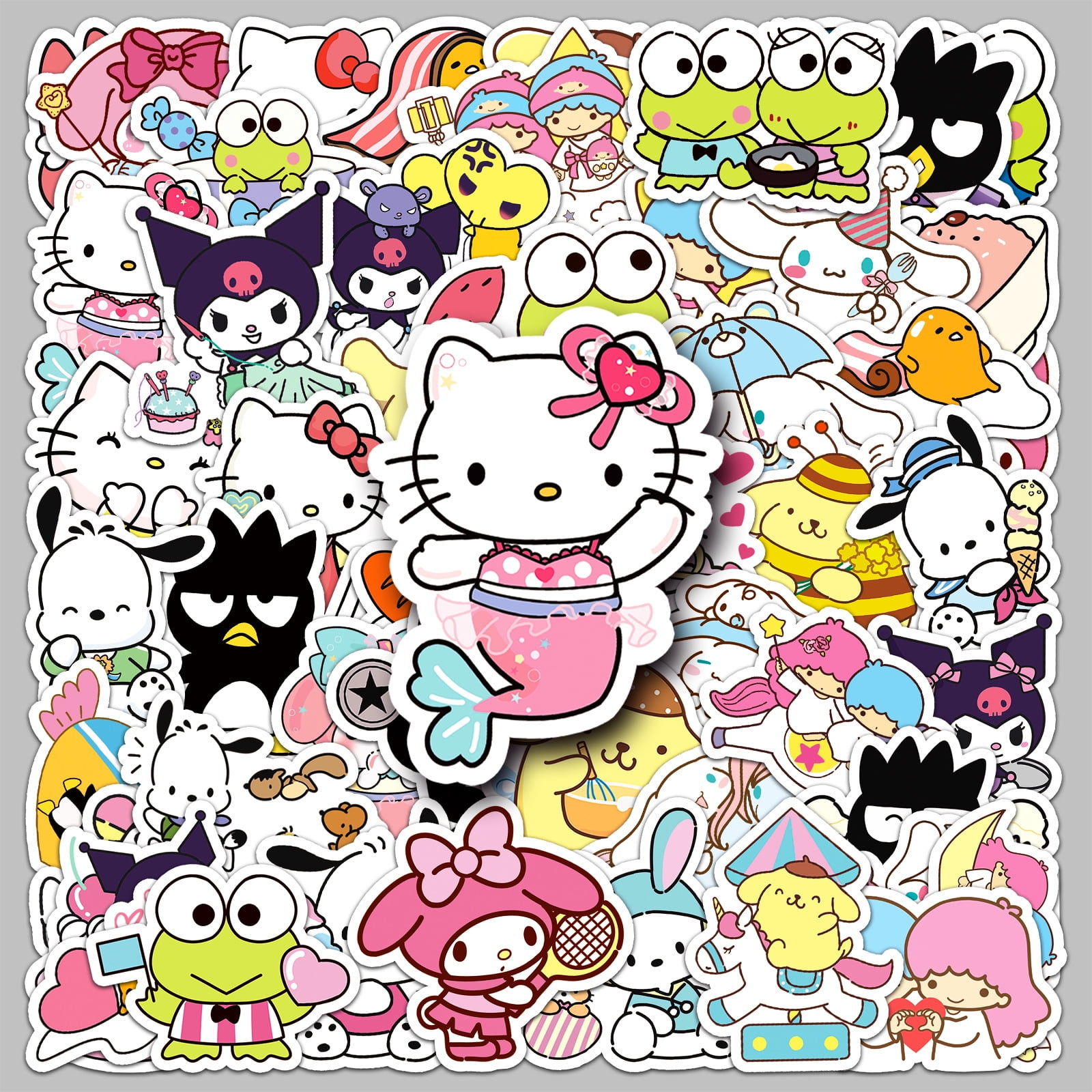50pcs Sanrio Mixed Stickers - Cute Cartoon Cinnamoroll and Pochacco ...