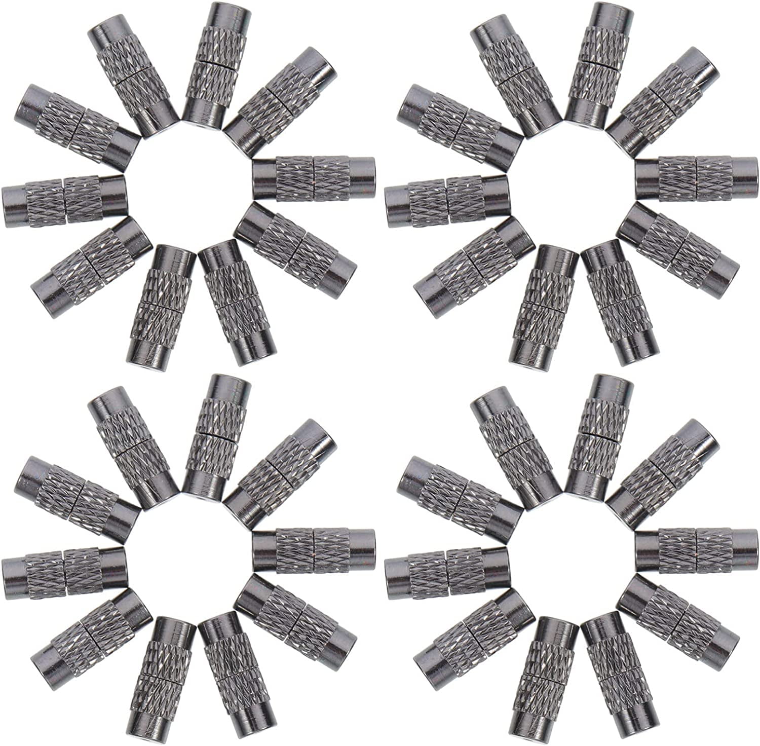 50pcs Screw Twist Clasps Barrel Clasps Cord End Caps Jewelry End Tips ...