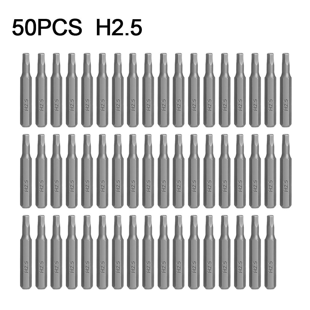 50pcs Screwdriver Bits 4mm Hex Shank H0.7-H5 Hexagon Socket Batch Head ...