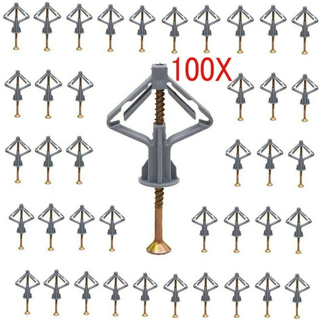 50pcs Self-Drilling Drywall Anchor Kit - Hollow Wall Anchors with ...