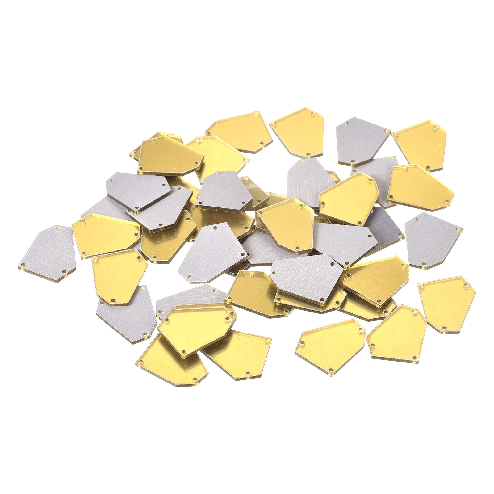 50pcs Sew on Acrylic Irregular Mirror Piece DIY Mirrored Rhinestones ...