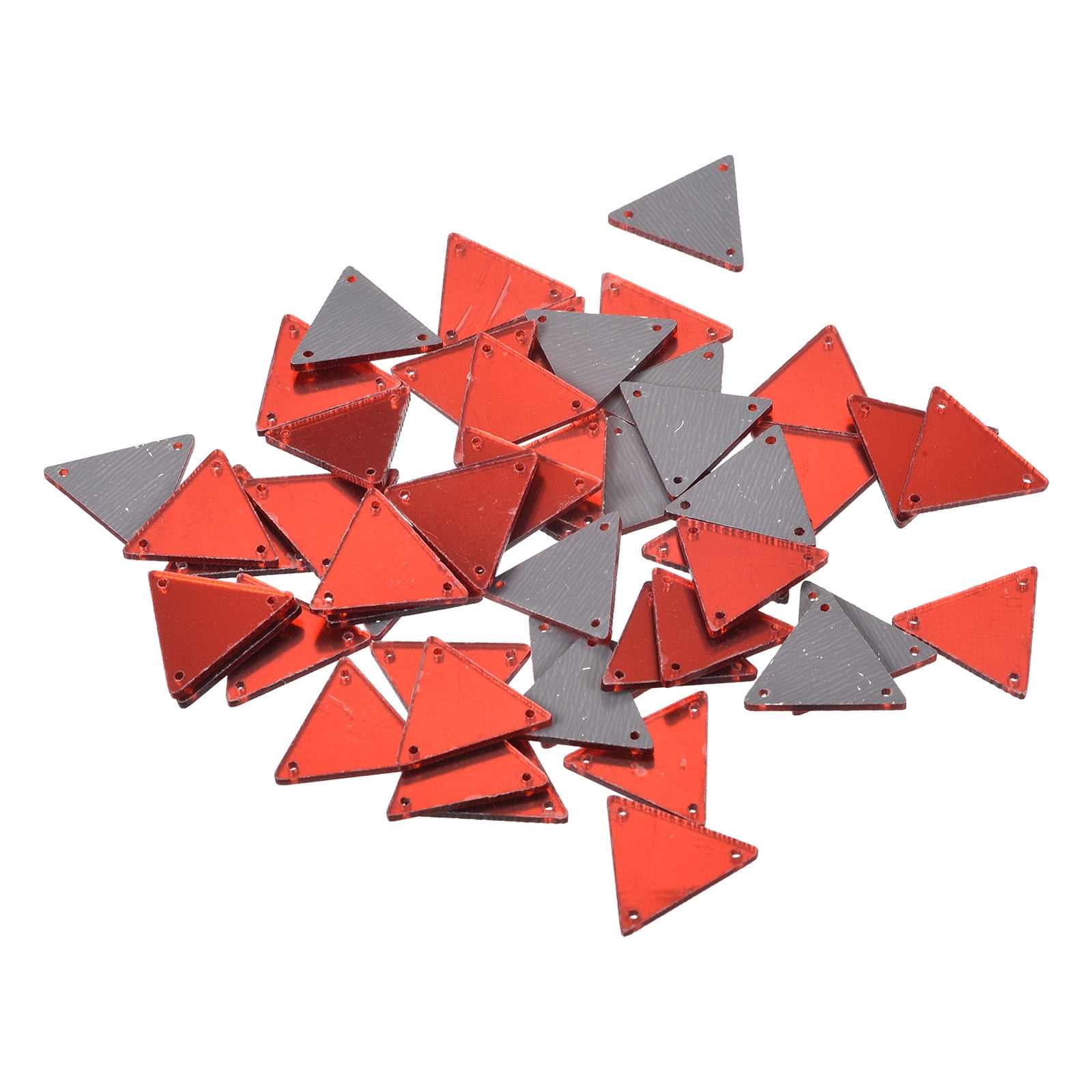 50pcs Sew on Triangle Acrylic Mirror Piece DIY Mirrored Rhinestones ...