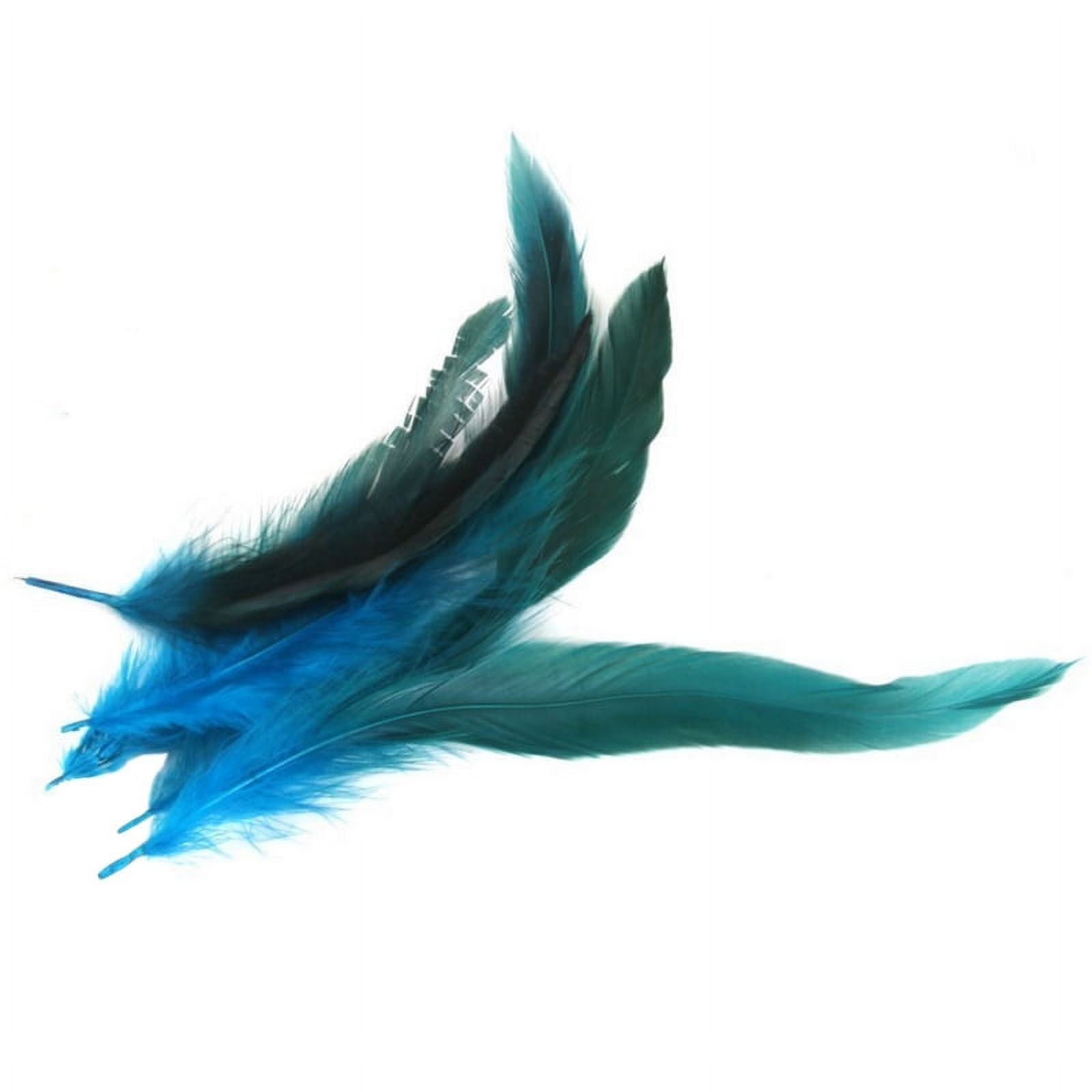 50pcs Sewing Craft Rooster Tail Feathers 4.72-7.08 Deep Beautiful Blue ...