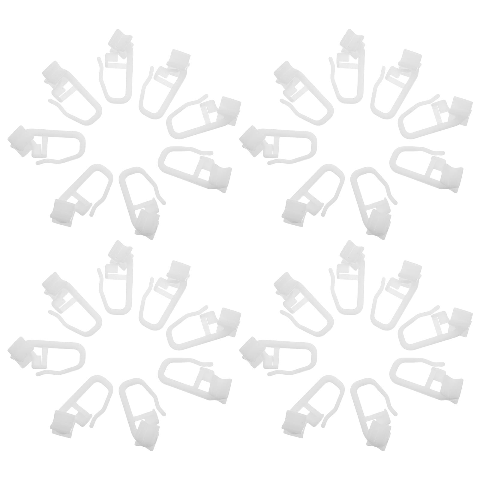 50pcs Silent Curtain Track Glider Hooks Plastic Curtain Hooks Curtain ...