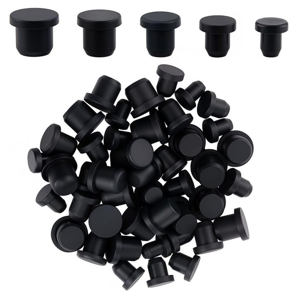 50pcs Silicone Plugs 5 Size for Bottles Jars Hygienic Efficient Spill ...