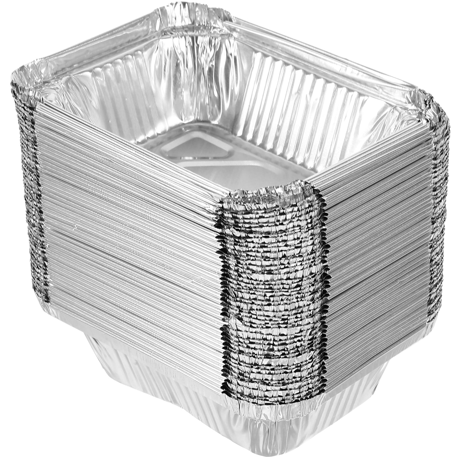 50pcs Throwaway Single-Use Aluminum Foil Pan for Baking, BBQ, and ...