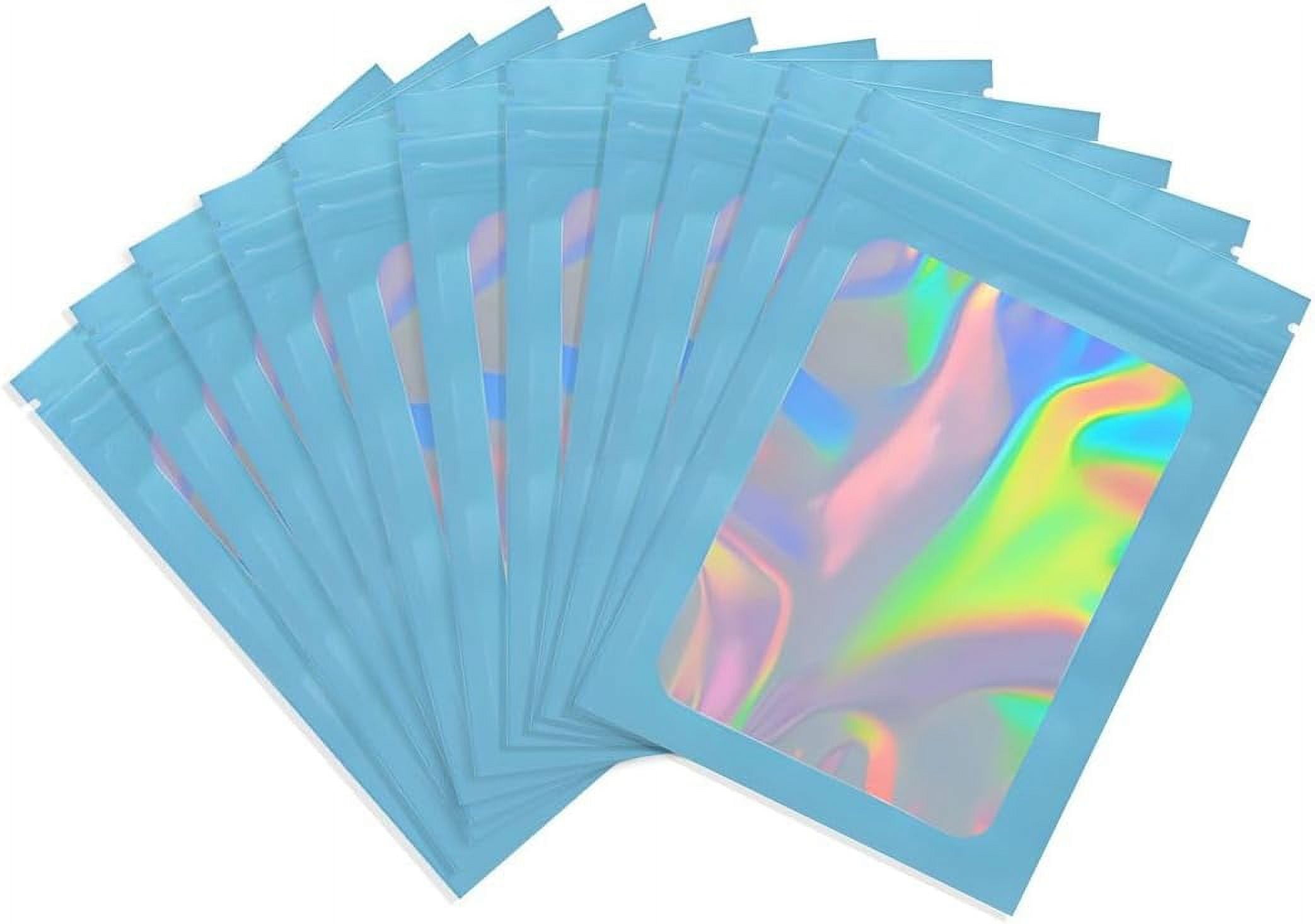 50pcs Small Black Ziplock bags with Clear Window, Reusable Foil Sample ...