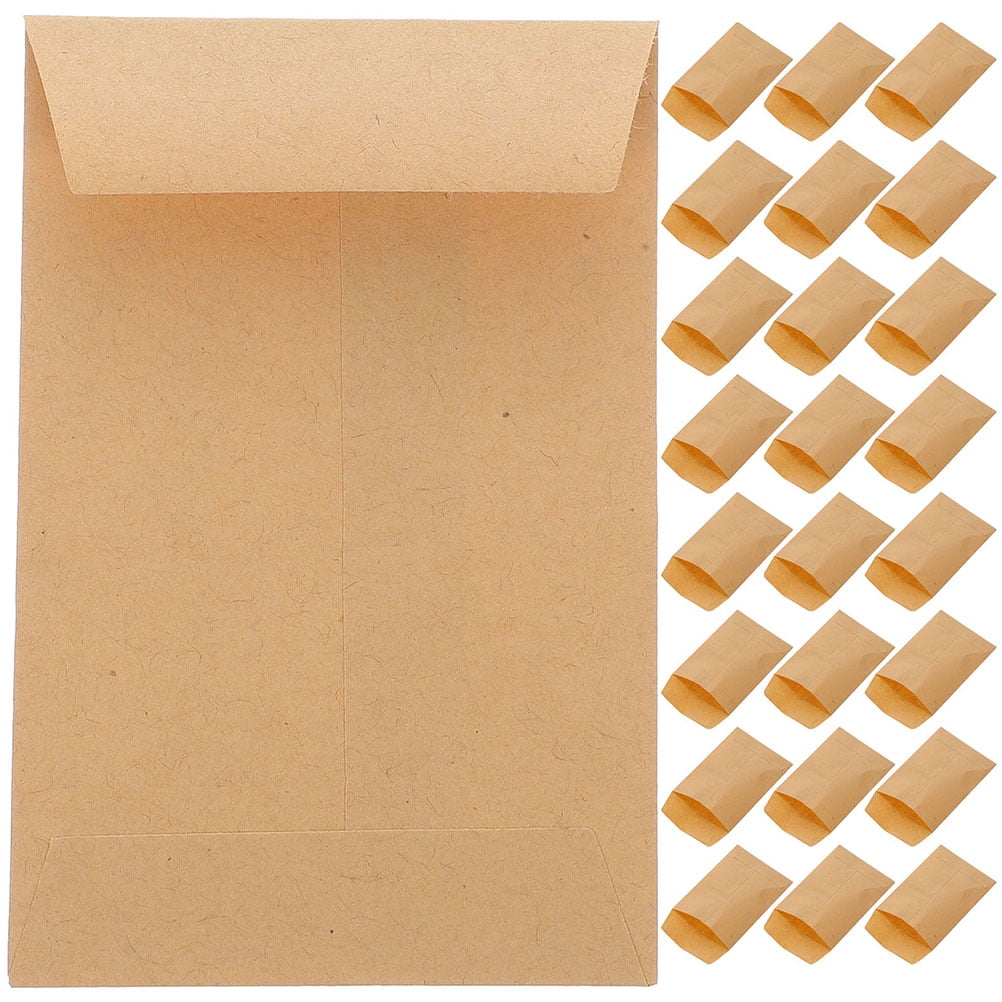 50pcs Small Kraft Paper Envelopes for Coins and Small Items Reusable ...