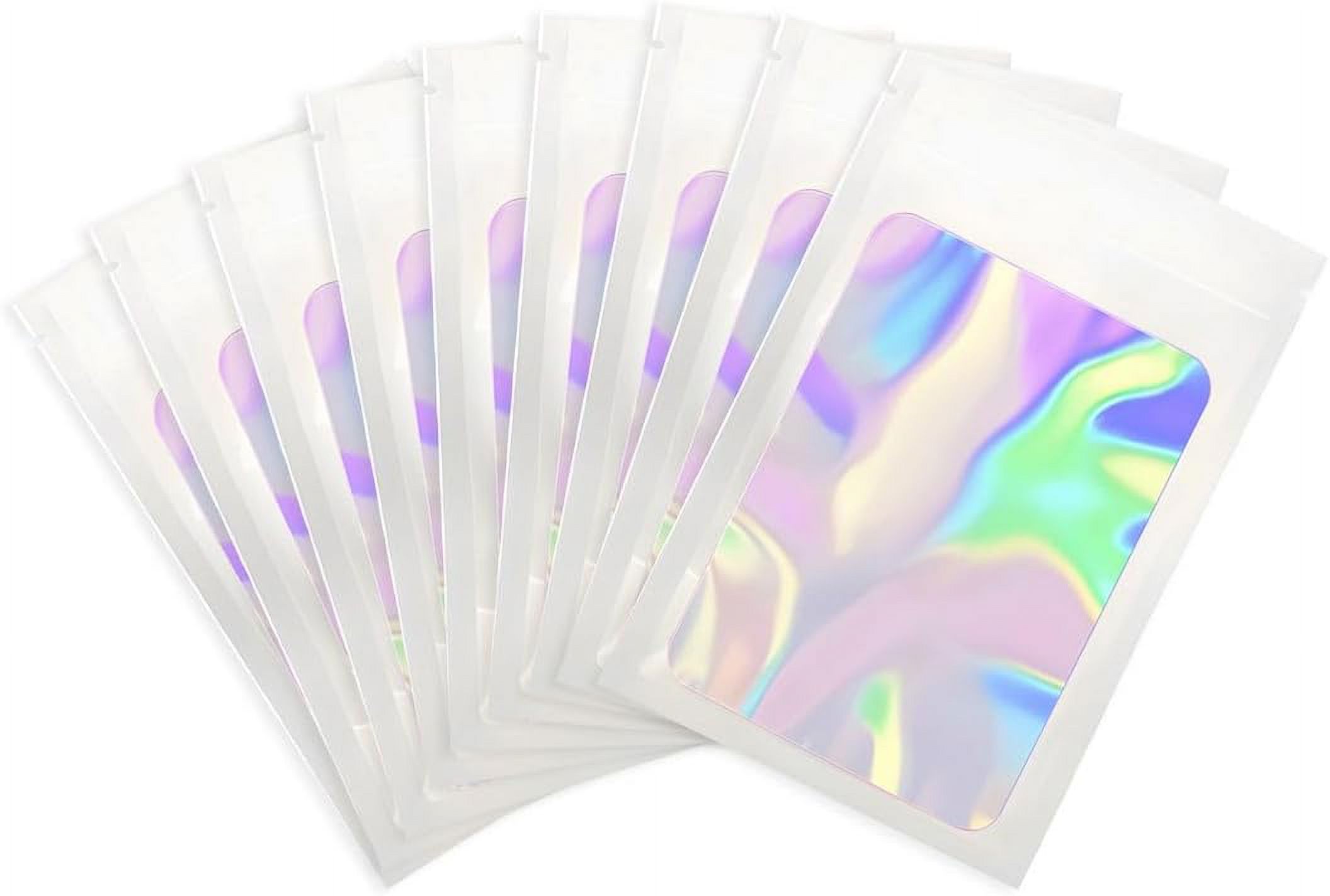 50pcs Small Pink Ziplock bags with Clear Window, Reusable Foil Sample ...