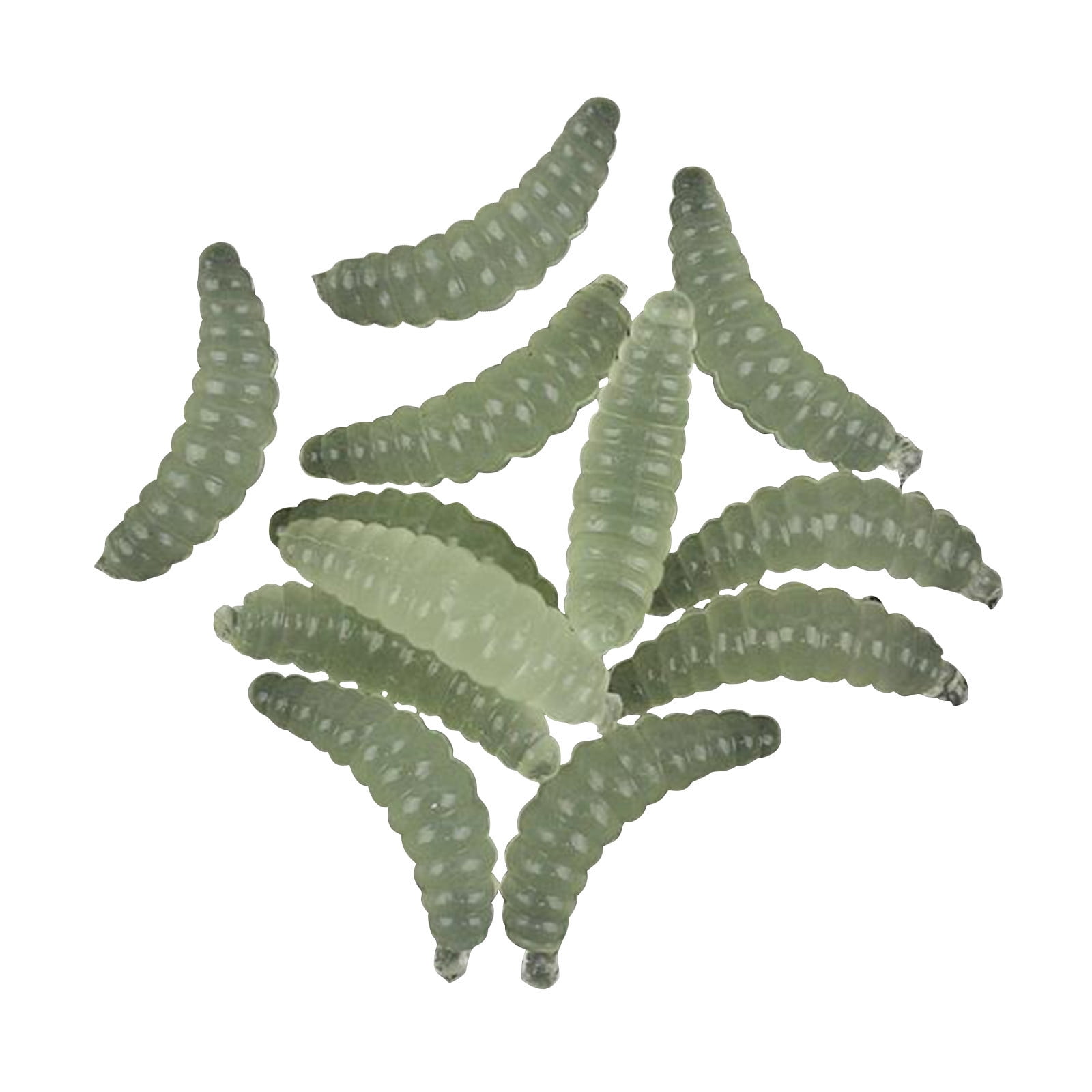 50pcs Soft Silicone Maggot Worm, Soft Artificial Bread Worm Fishing ...