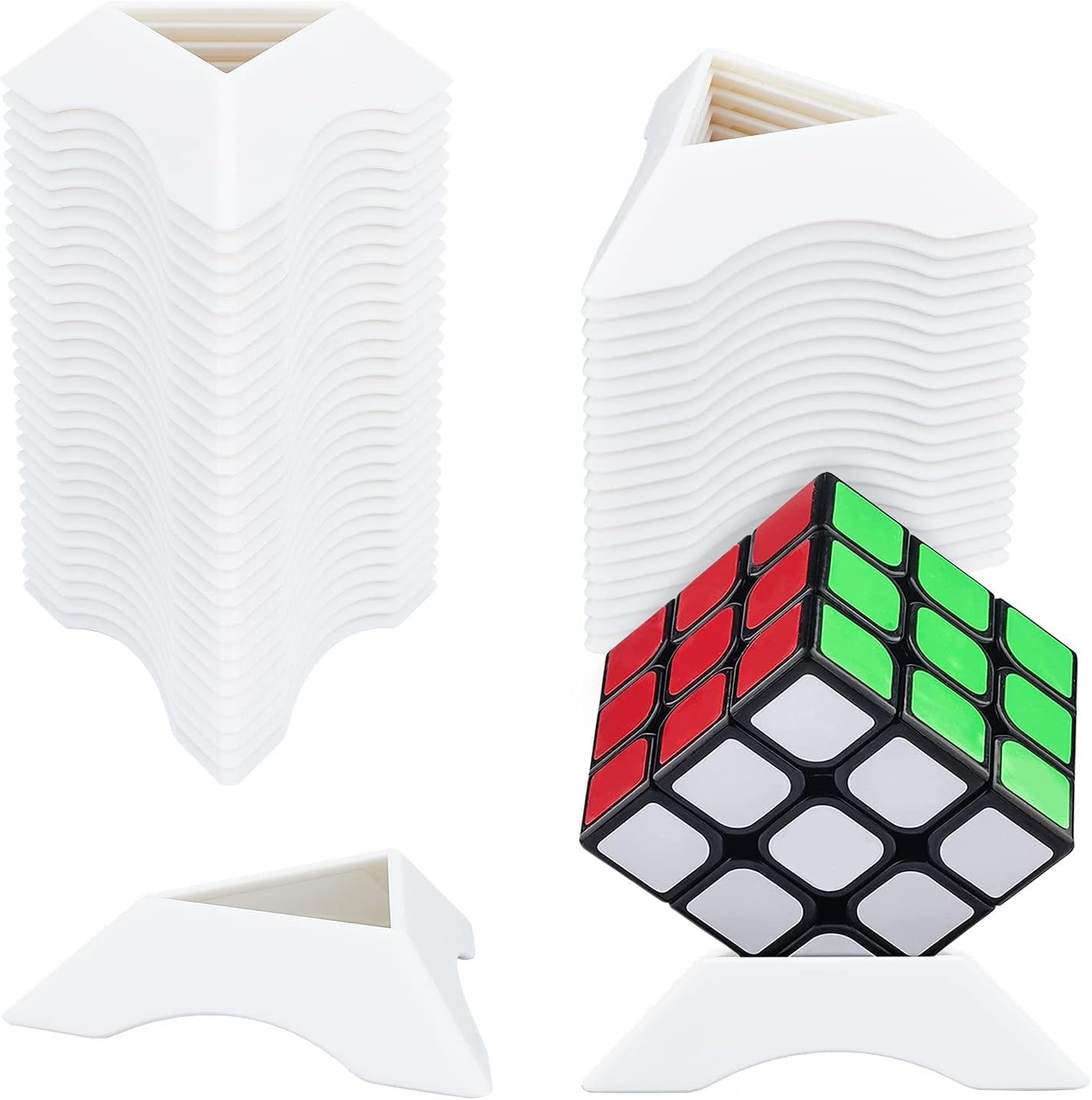 50pcs Speed Cubes Display Stand Holder Triangle Speed Magic Cubes Base ...