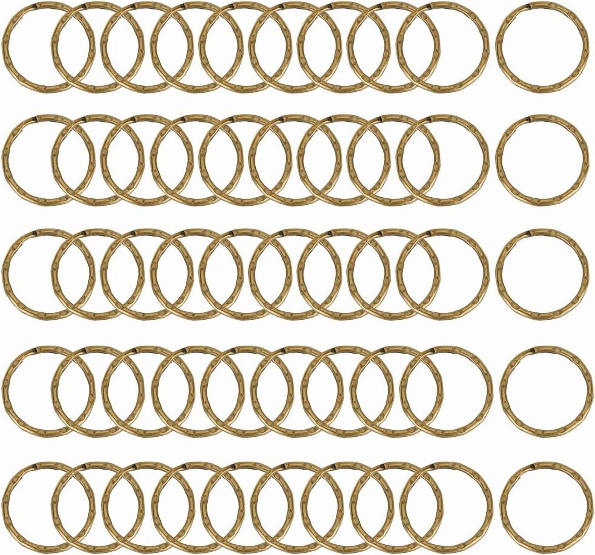 50pcs Split Rings Double Loop Jump Ring Iron Split Key Rings Metal ...