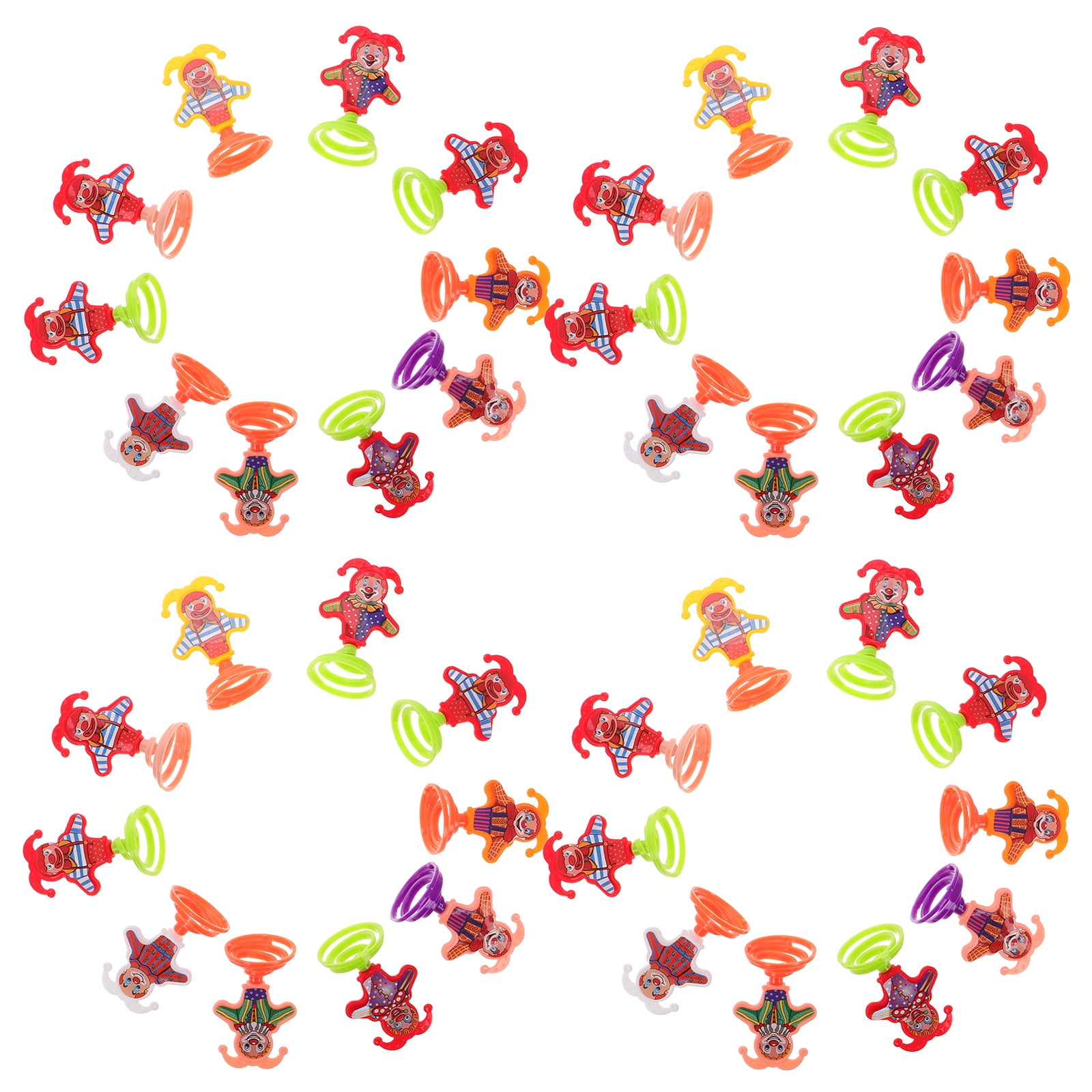 50pcs Spring Toy Clown Spring Jumping Toy Cartoon Jump Spring Toys ...