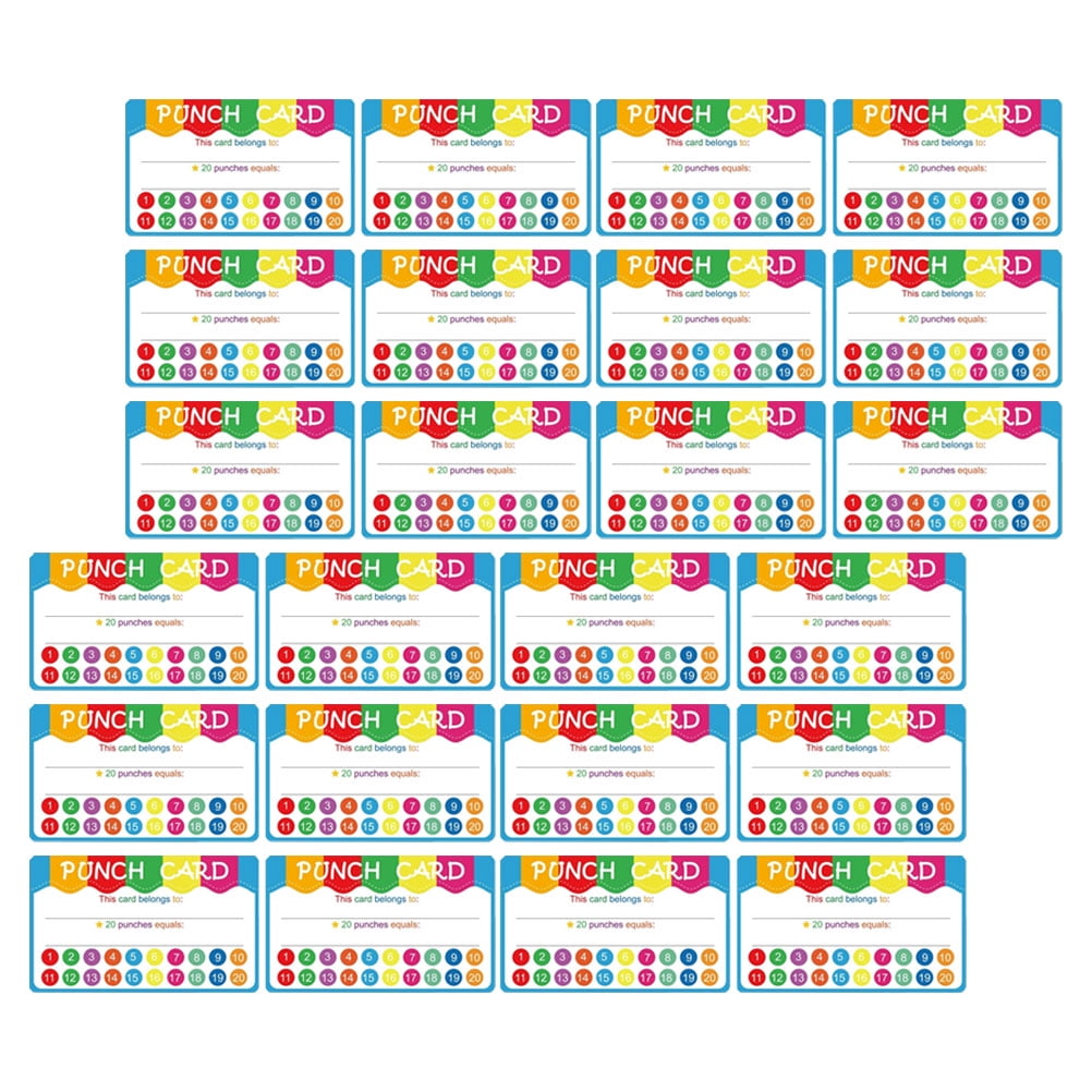 50pcs Students Award Cards Punch Cards Reward Cards Incentive Award ...