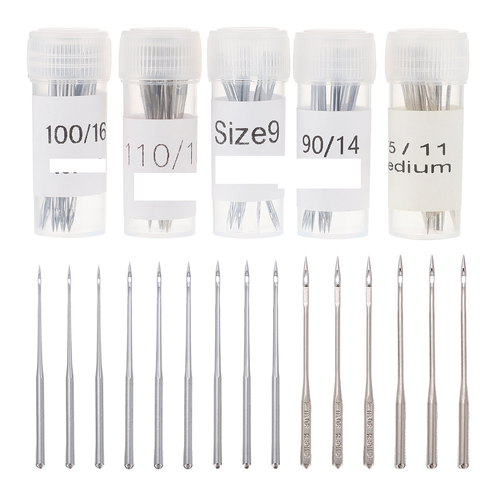 50pcs Sturdy Side Opening Sewing Needles Sewing Machine Needles (Silver ...