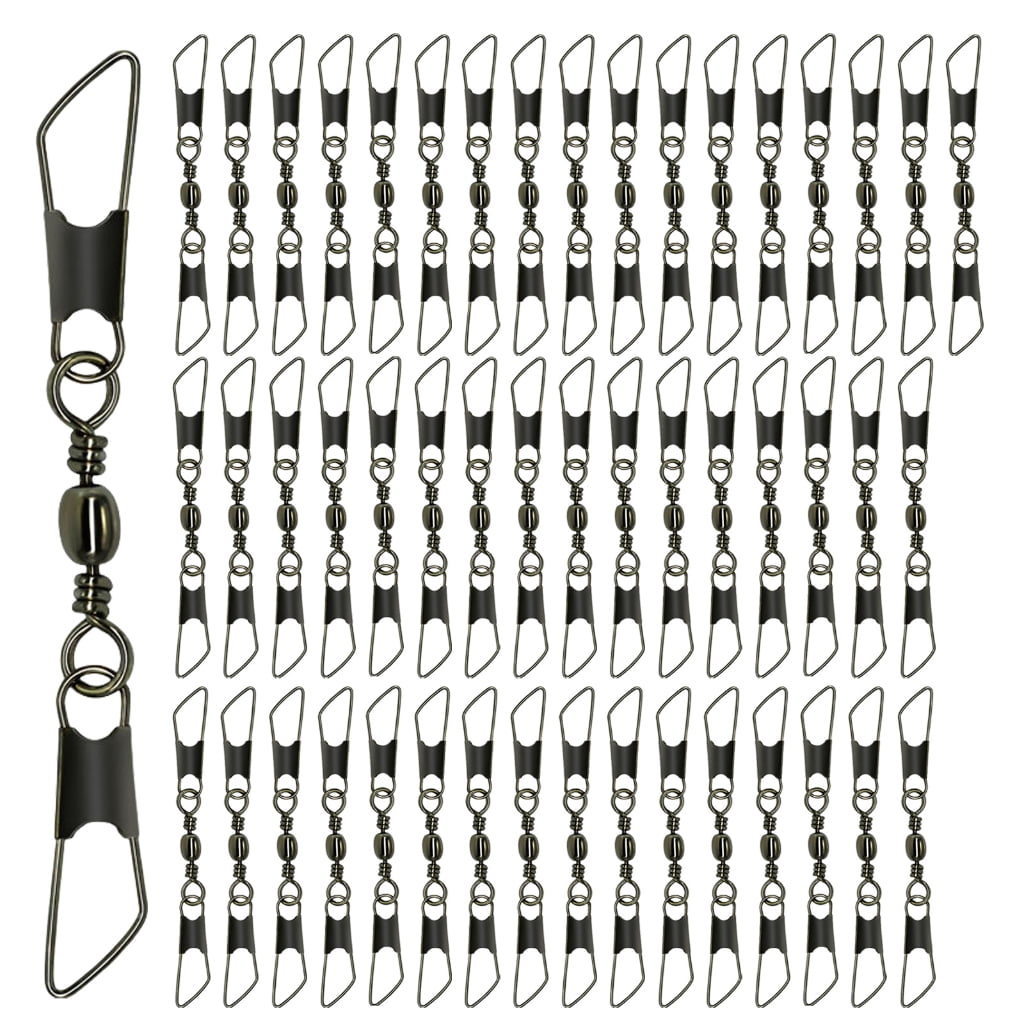 50pcs Swivels with Double Safety Snaps and Pin Fishing Lures Hook ...