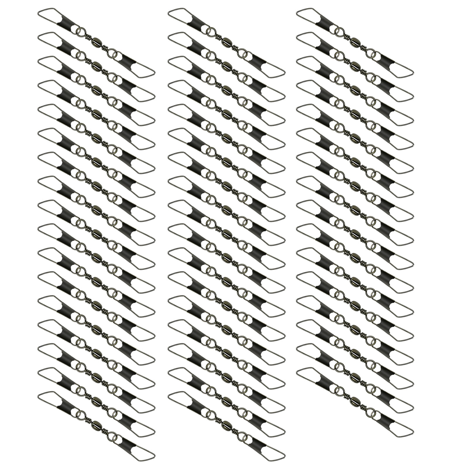 50pcs Swivels with Pin Fishing Lures Hook Connector Bearing Rolling ...