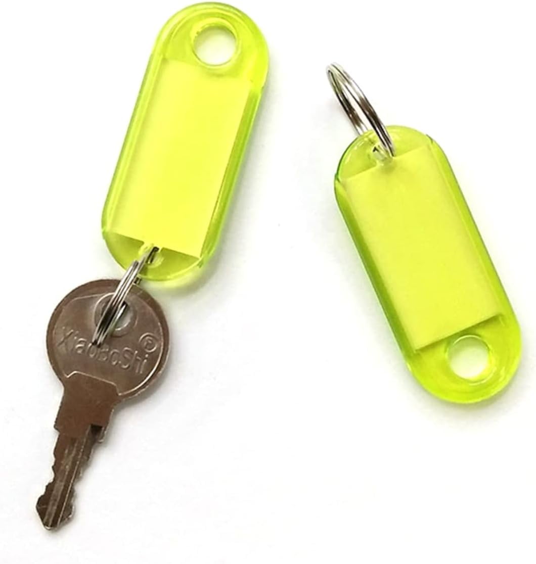 50pcs Tabs Blank Labeling Tags Key Name Tag Pet Tags Plastic Key Tags ...