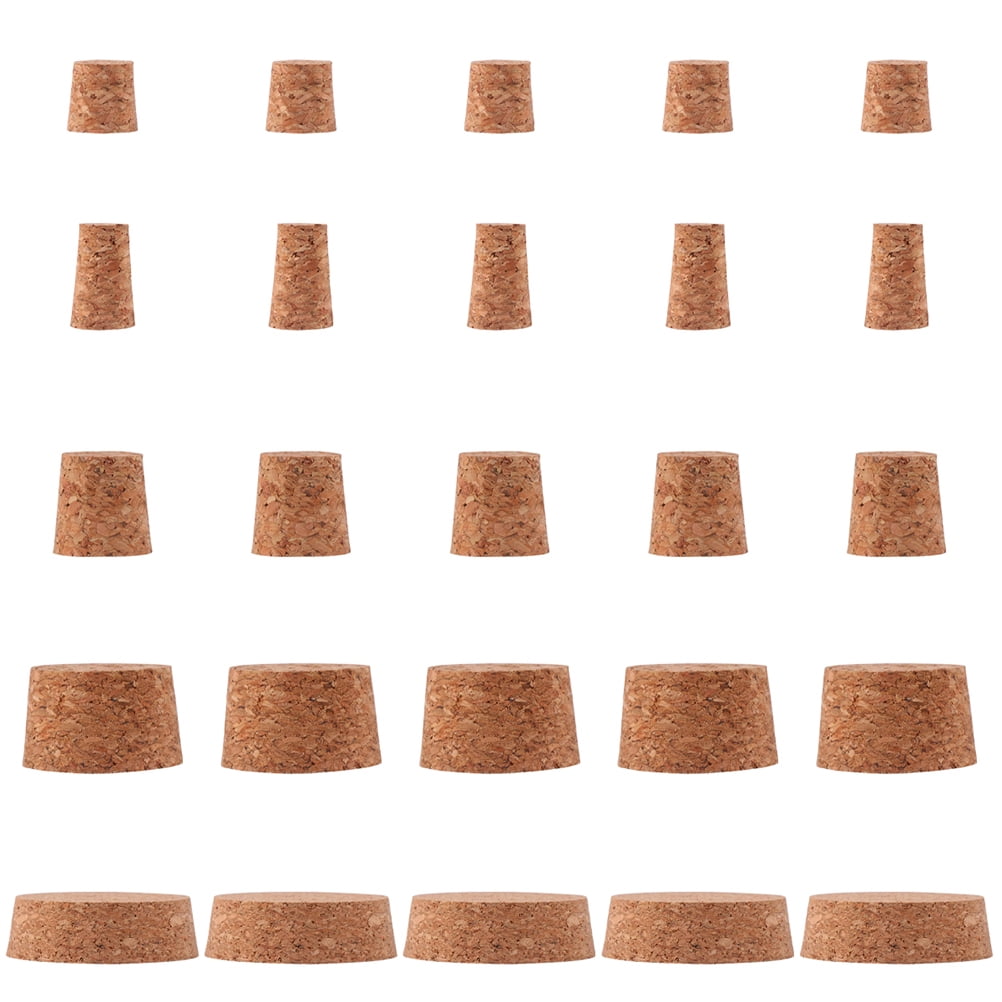 50pcs Tapered Cork Plugs Wooden Bottle Cork Stoppers Replacement Corks ...