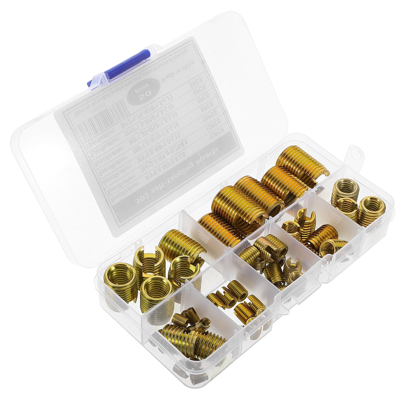 50pcs Thread Repair Tool Kit Carbon Steel Self Tapping Thread Inserts ...