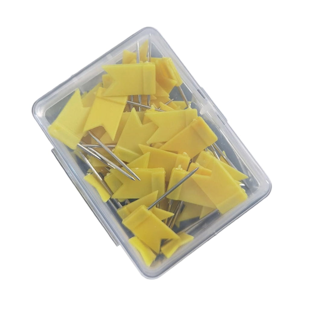 50pcs Thumb Tacks Push Pins Flag Pins Decorative Pushpins Colorful ...