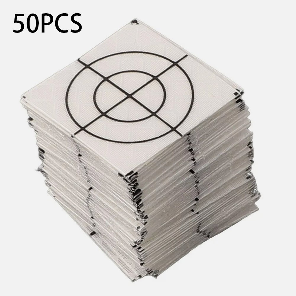 50pcs Total Station Reflector Silver Reflective Target Total Station ...