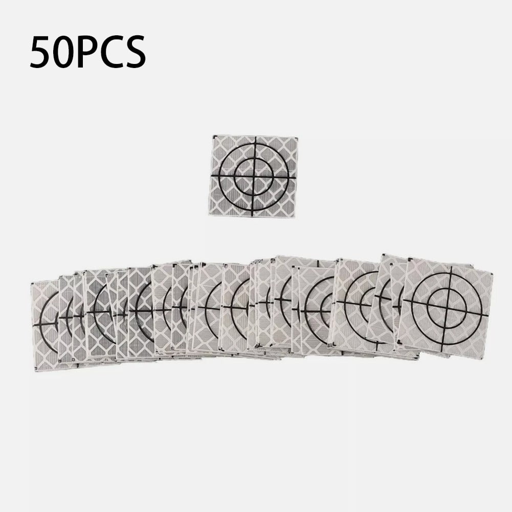 50pcs Total Station Reflector Silver Reflective Target Total Station ...