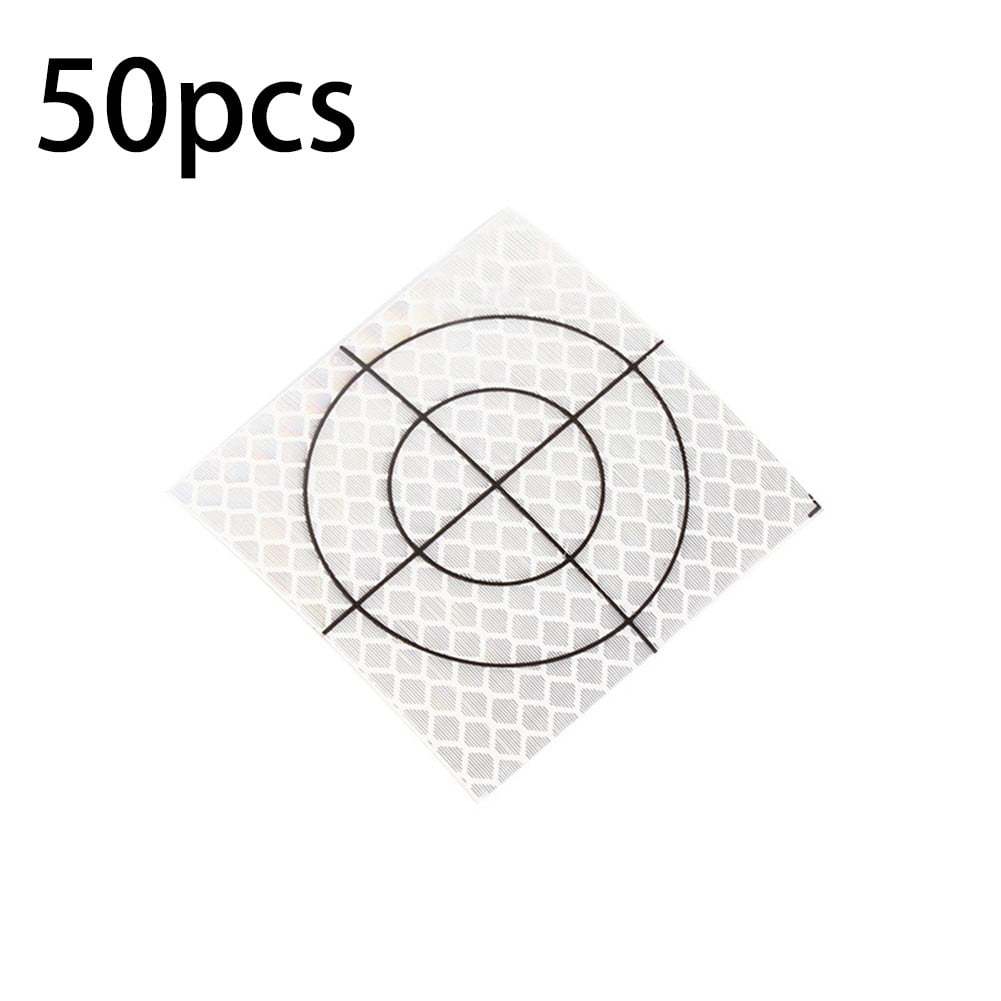 50pcs Total Station Reflector Silver Reflective Target Total Station ...