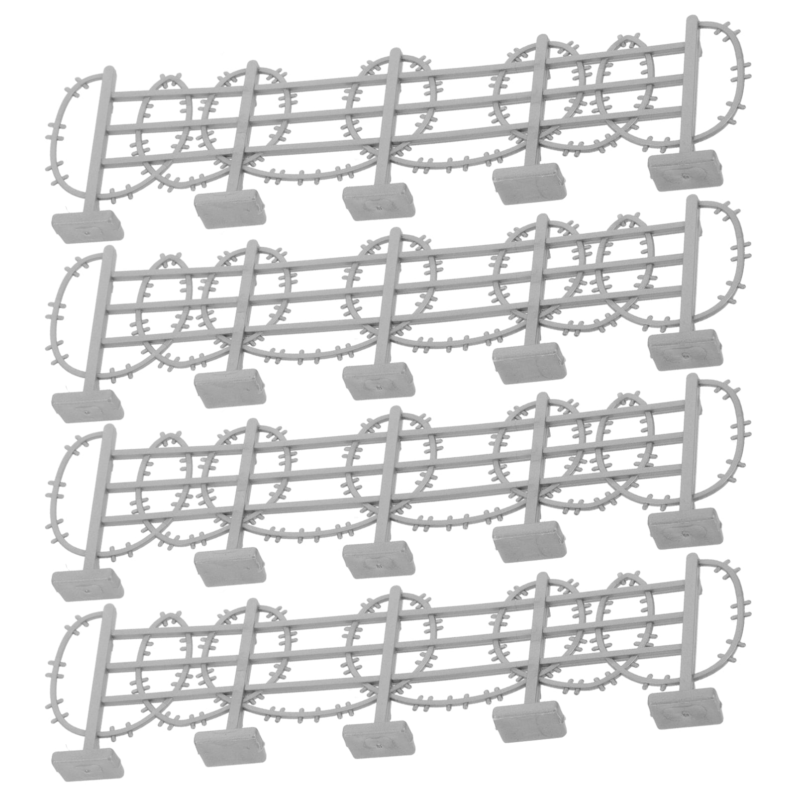 50pcs Toy Fence army Scene Model Silver Wire Fence Miniature Garden ...
