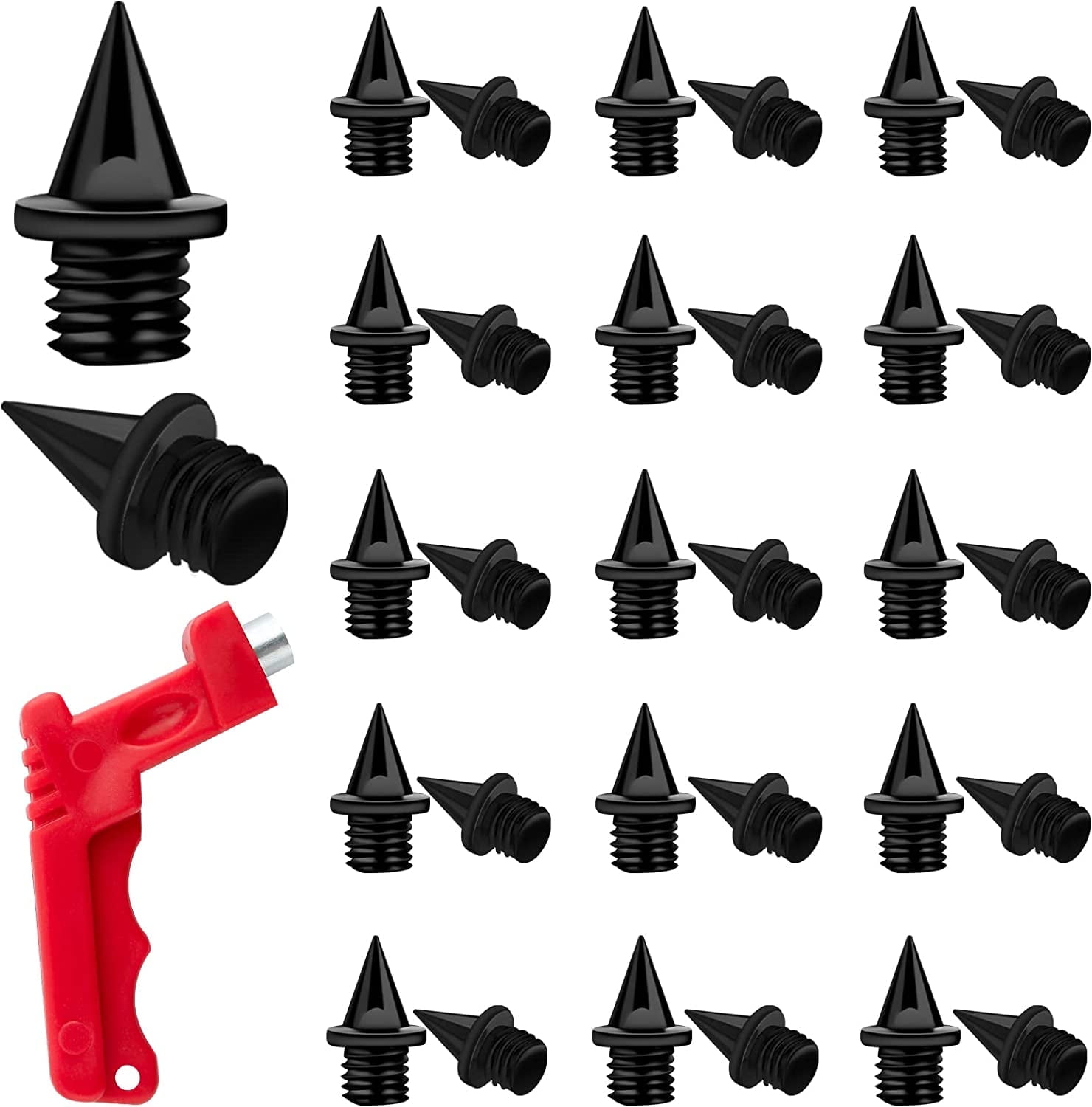 50pcs Track Spikes Replacement 1/4 Inch with Spike Wrench Kit, Sturdy ...