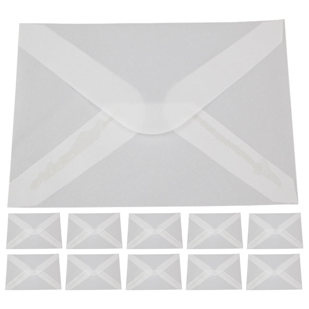 50pcs Translucent Letter Envelopes Party Blank Envelopes Portable ...