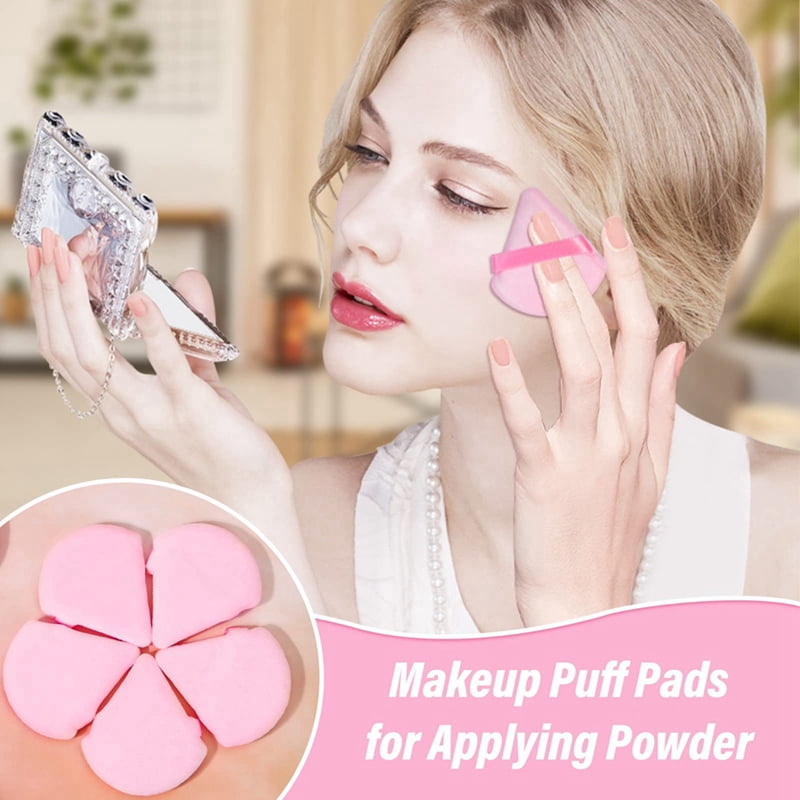 50pcs Triangle Powder Puff,Loose Powder Puff Makeup Puff for Face ...