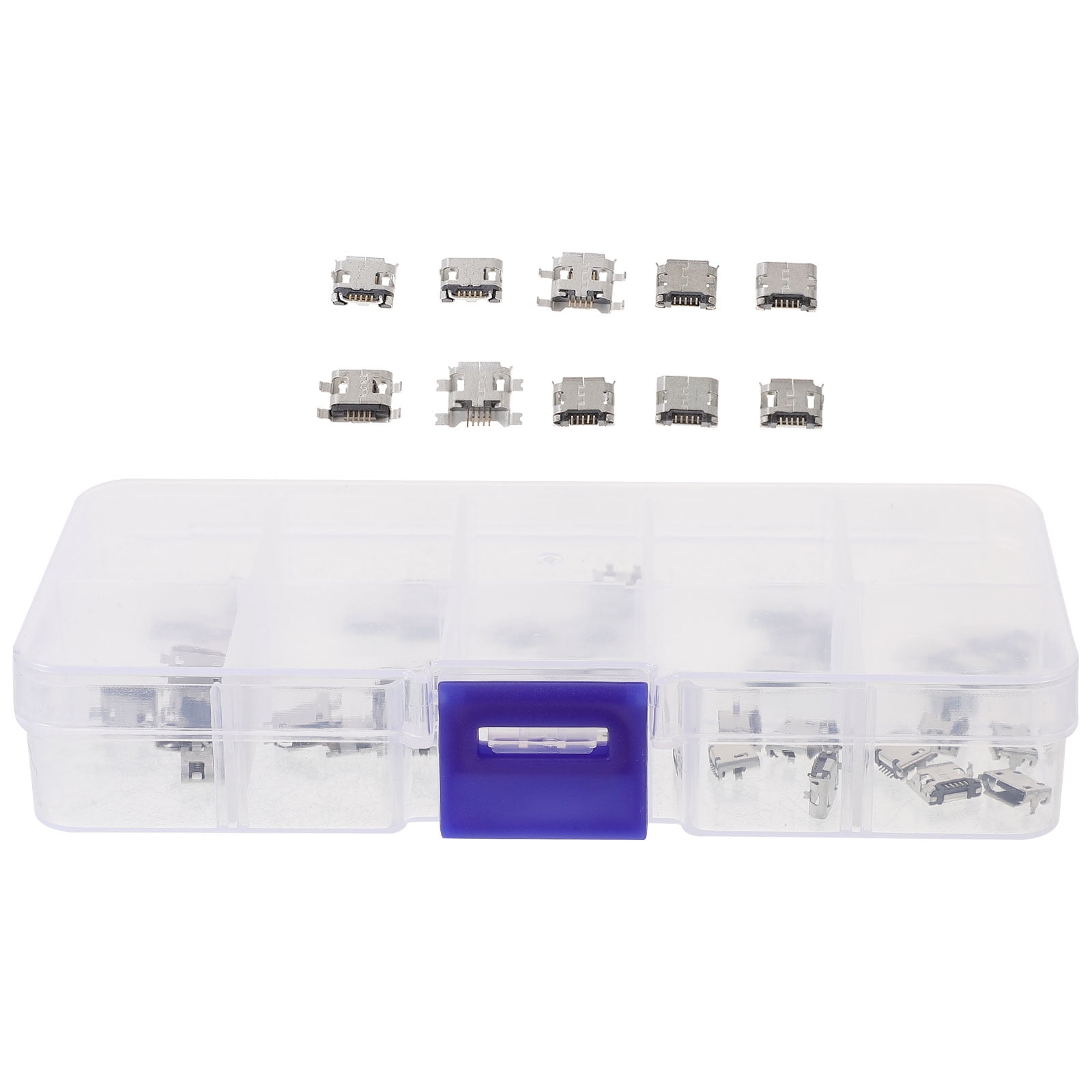 50pcs USB Socket Female All Copper Micro-usb 10 Combinations Convenient ...