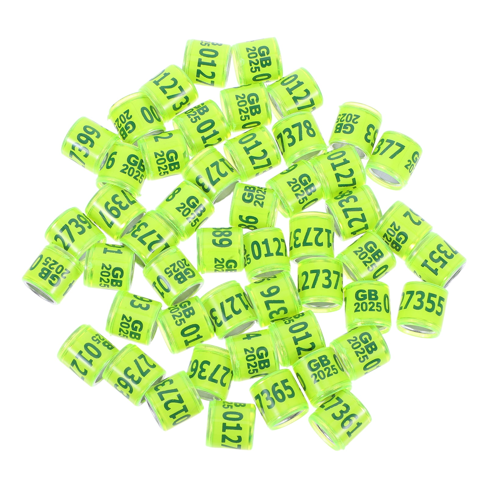 50pcs Unique 2025 Aluminium Plastic Pigeon Leg Rings Bird Foot Rings ...