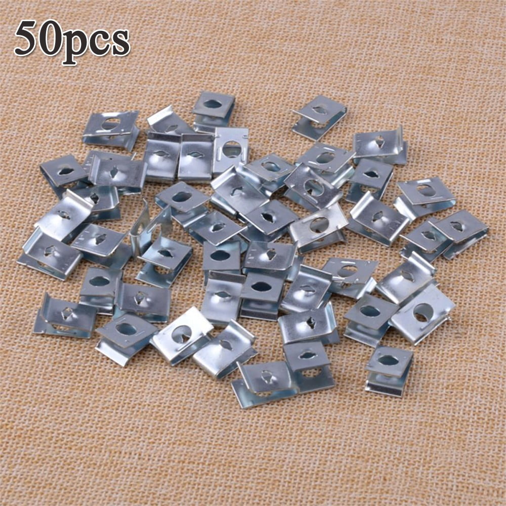 50pcs Universal Car Speed Fasteners U-nuts Thread Screws Fenders ...