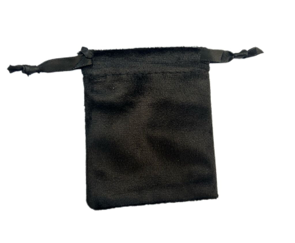 50pcs Velvet Jewelry Drawstring Bags with Satin Ribbon Rectangle Black ...