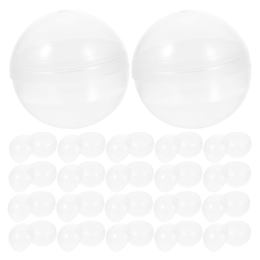HAMPPLIES Fillable Empty Balls Transparent Plastic Containers 50pcs ...