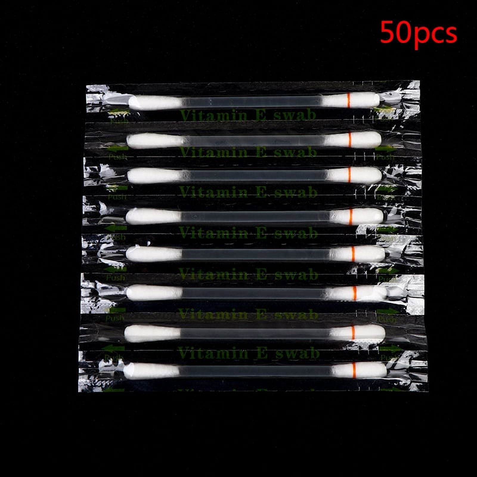 50pcs Vitamin E Oil Swabs Stick VE Cotton Swab Protect Lip Gum Anti-dry ...