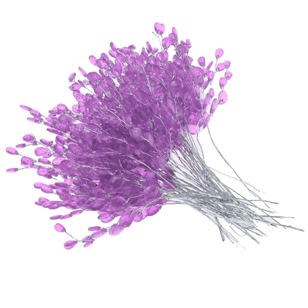 50pcs Water Drop Artificial Acrylic Branches for Wedding Bouquets ...