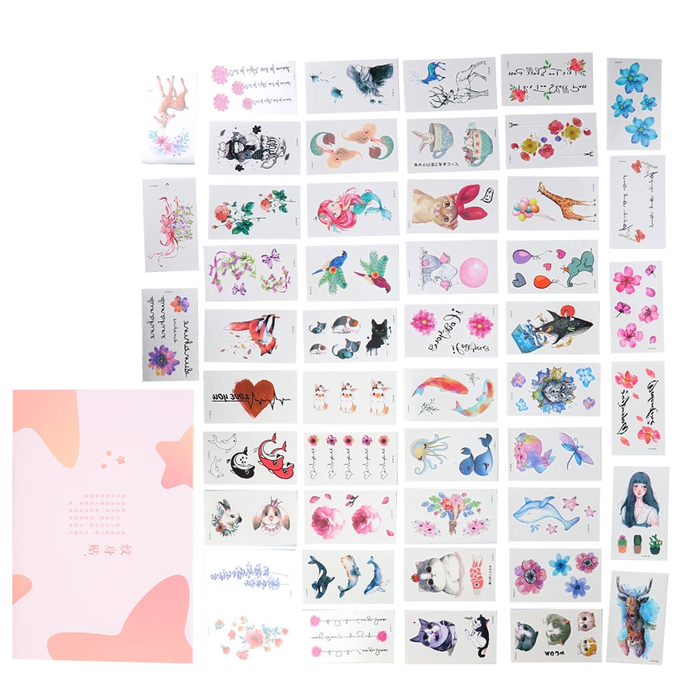 50pcs Waterproof Girl Tattoo Stickers Temporary Tattoos Body Tattoo ...