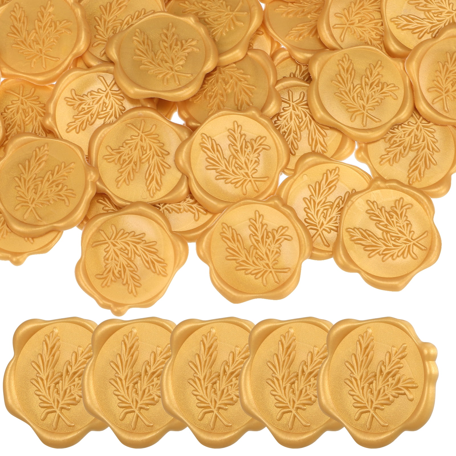 50pcs Wax Seal Stickers Adhesive Invitation Seal Stickers Embossed ...