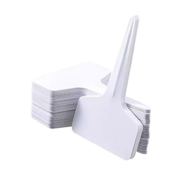 50pcs White Plant Labels Gardening Labels T-Shaped Orchid Flower Labels ...