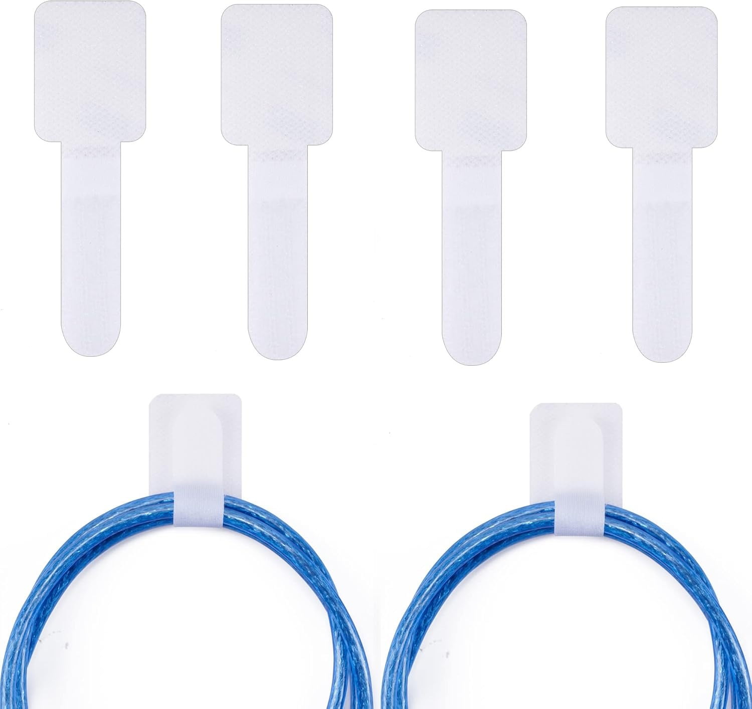 50pcs-White Reusable Cable Ties Fastening Wire Organizer Cord Rope ...