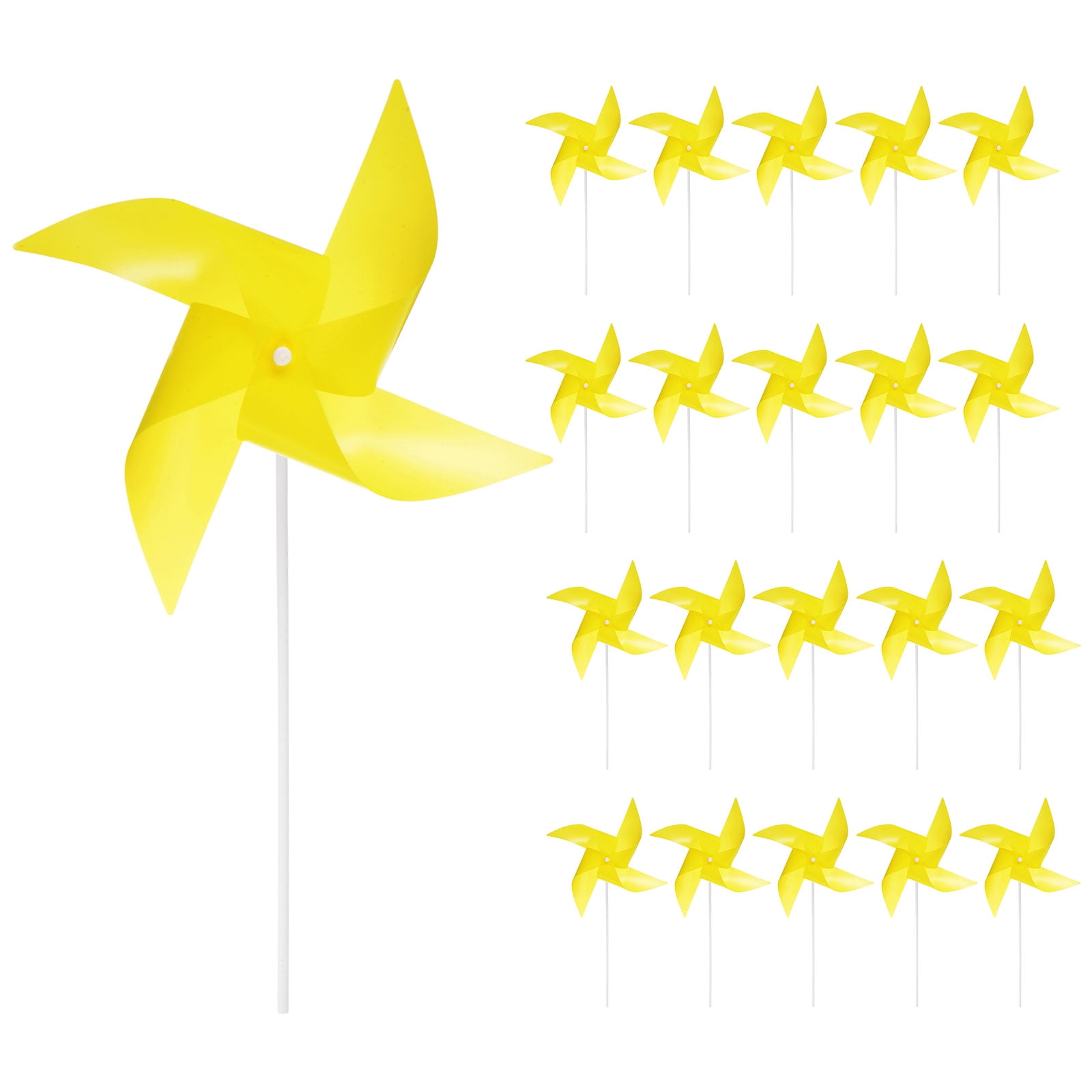 50pcs Windmills for the Yard Garden 17 Inch x 11 Inch 4 Leaves, Yellow ...