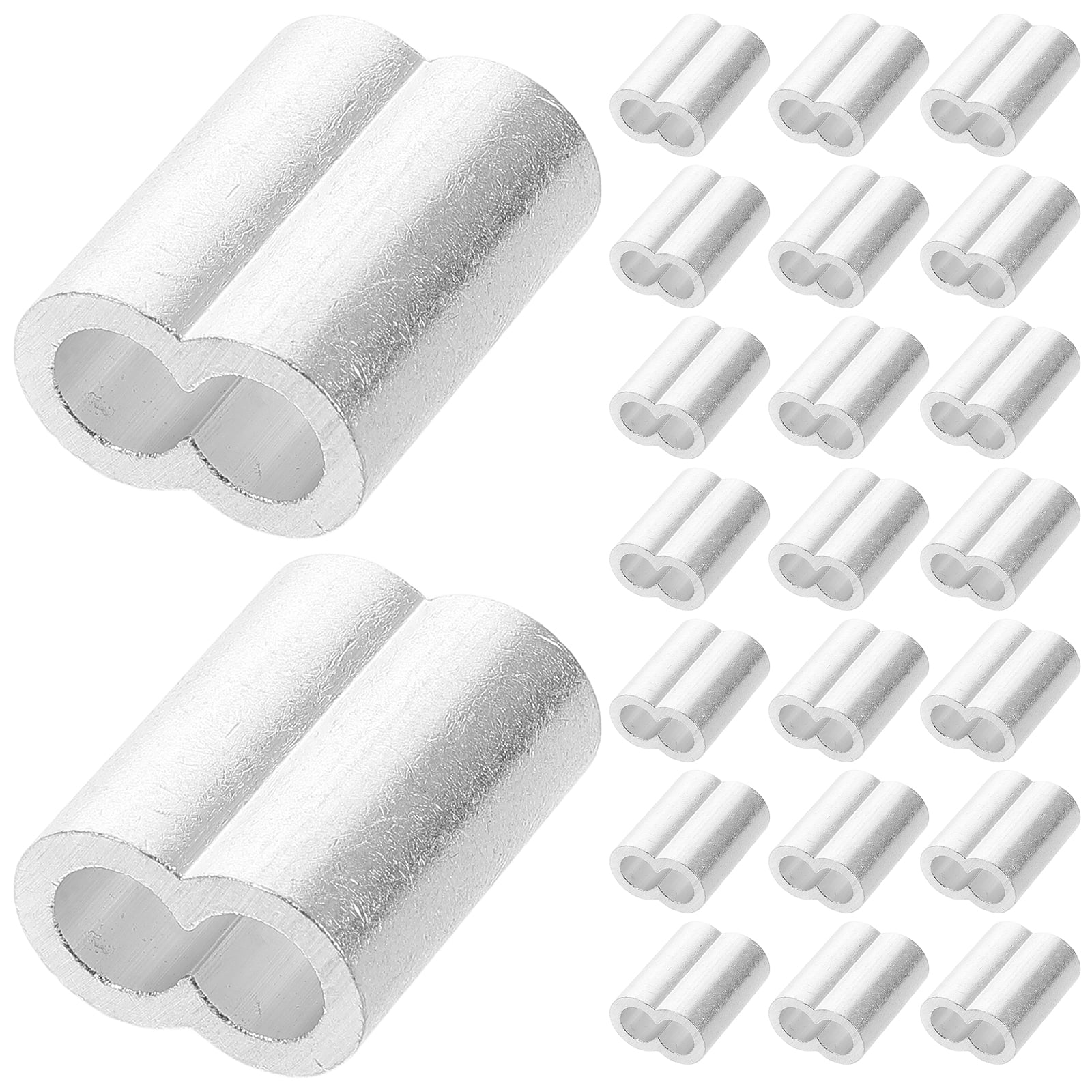 50pcs Wire Rope Aluminum Sleeve Sleeves Ferrules Crimp Sleeves Crimping ...